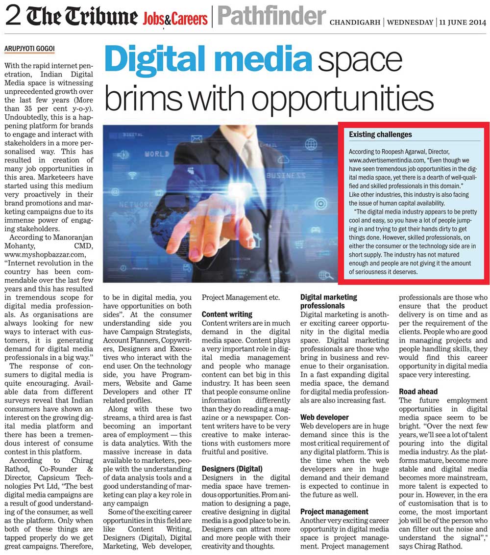 Digital media space brims with opportunities :: Advertisement India